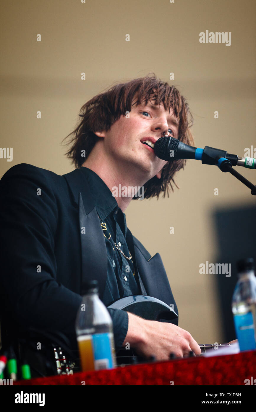 Mystery Jets performing on stage at the Eden Sessions at the Eden ...