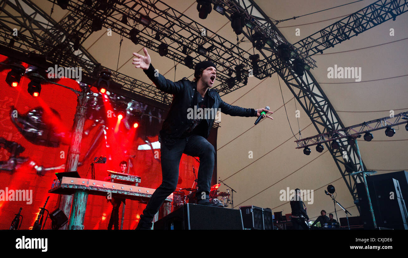 Pendulum on stage at the Eden Sessions at The Eden Project, Cornwall in ...