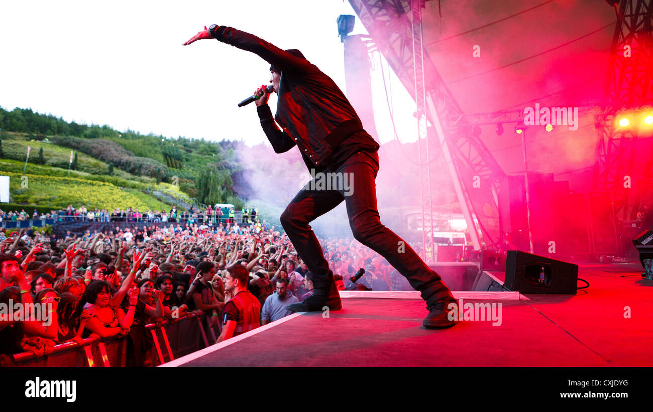 Pendulum on stage at the Eden Sessions at The Eden Project, Cornwall in ...