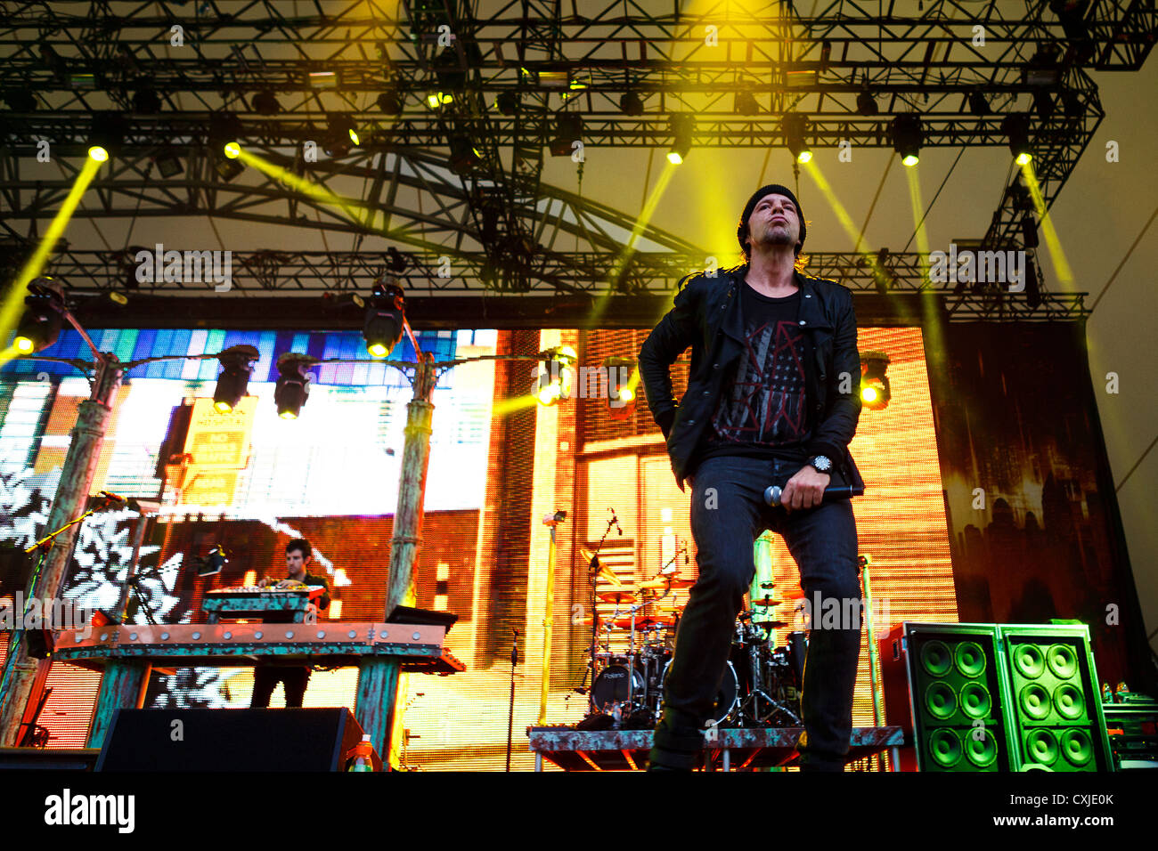 Pendulum on stage at the Eden Sessions at The Eden Project, Cornwall in ...
