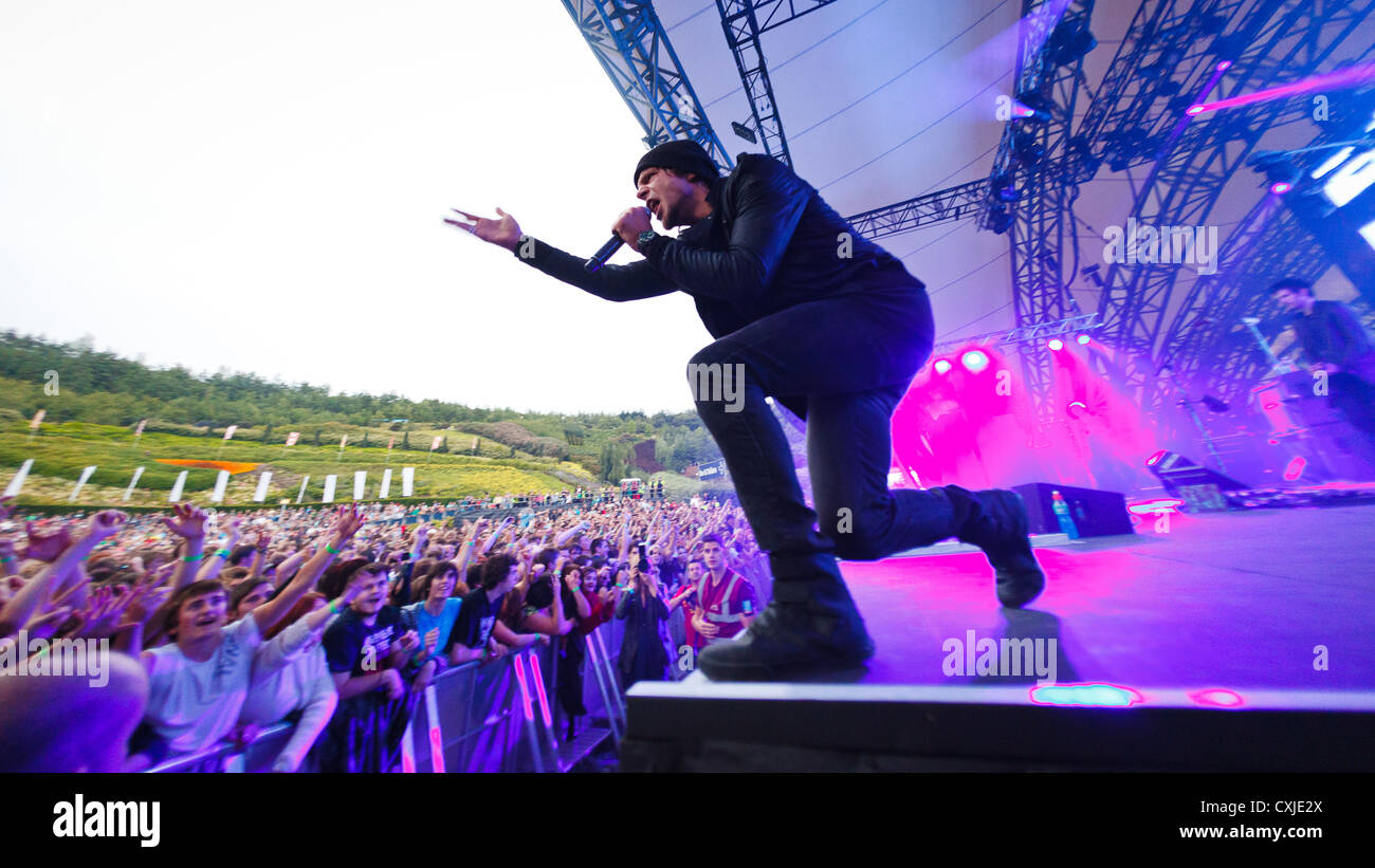Pendulum on stage at the Eden Sessions at The Eden Project, Cornwall in ...