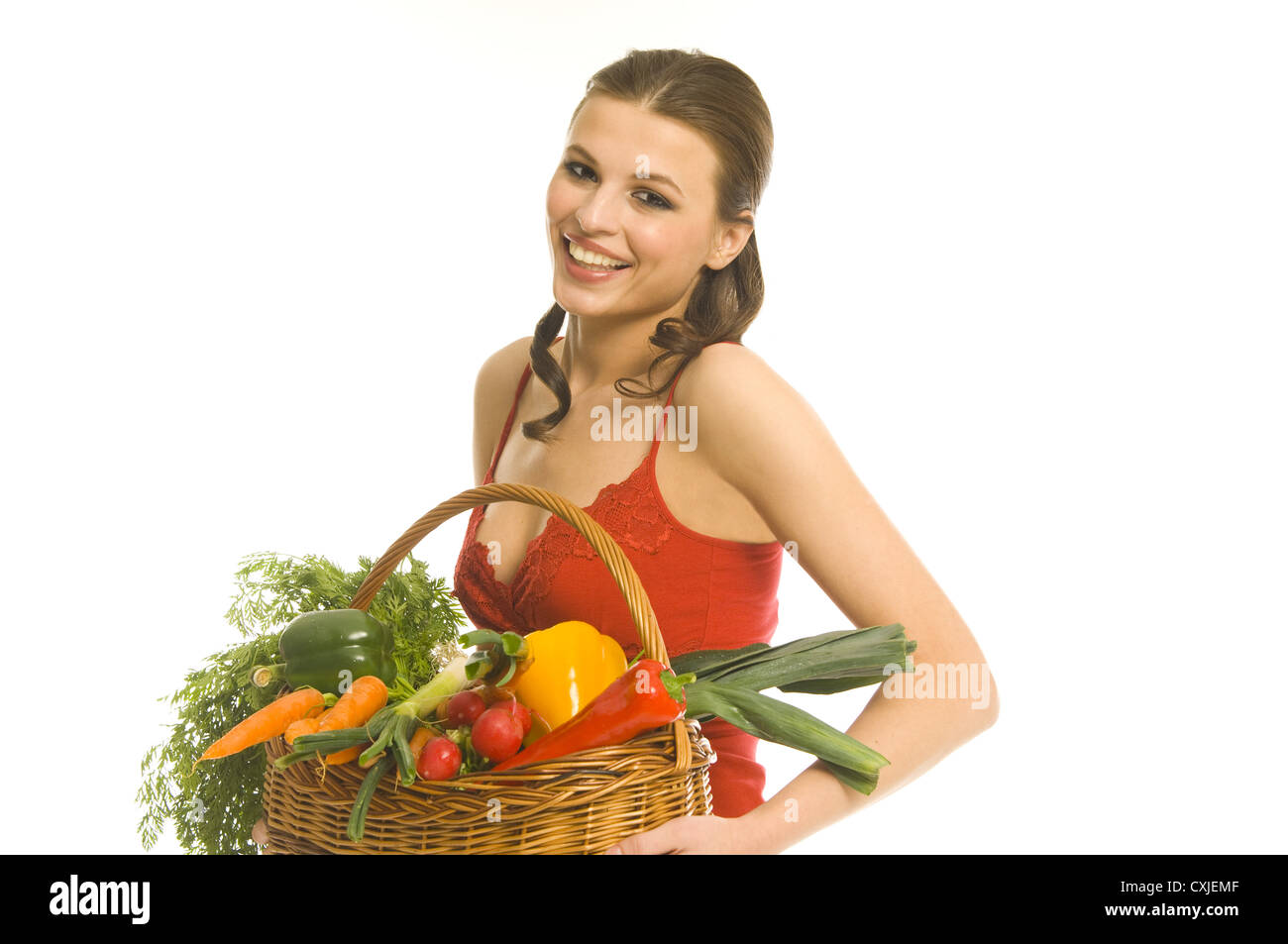 woman with vegetables Stock Photo - Alamy