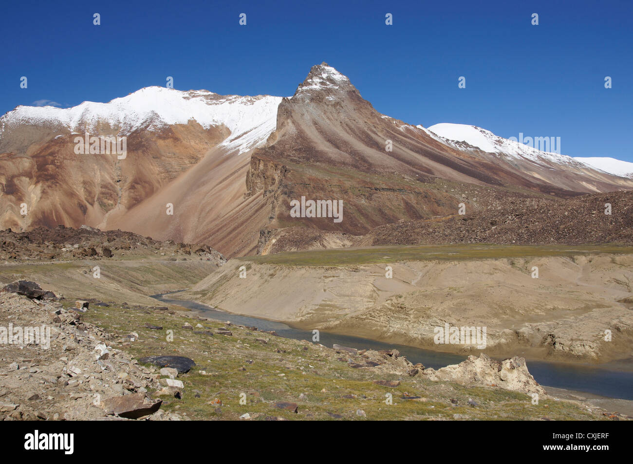 Landscape between Baralacha La (Bara-Lacha-Pass, 4890m) and Sarchu ...