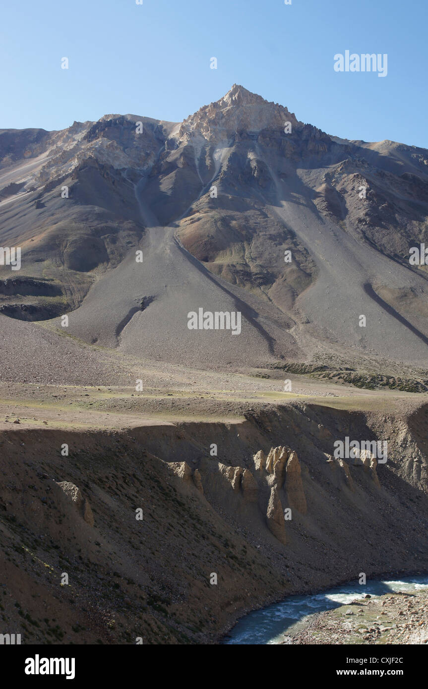 Landscape between Baralacha La (Bara-Lacha-Pass, 4890m) and Sarchu ...