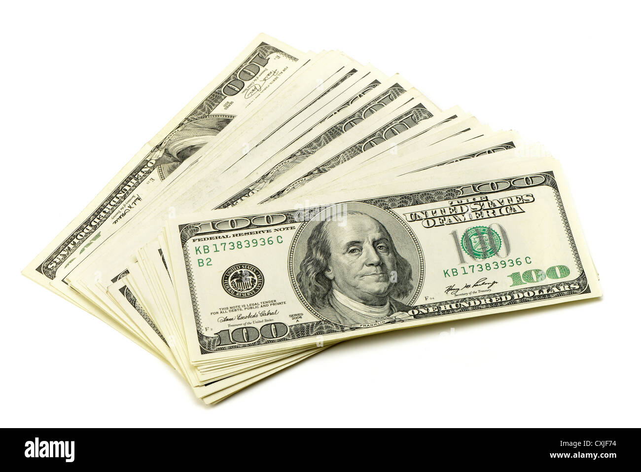 pack of dollars. Highly detailed picture of American money Stock Photo ...