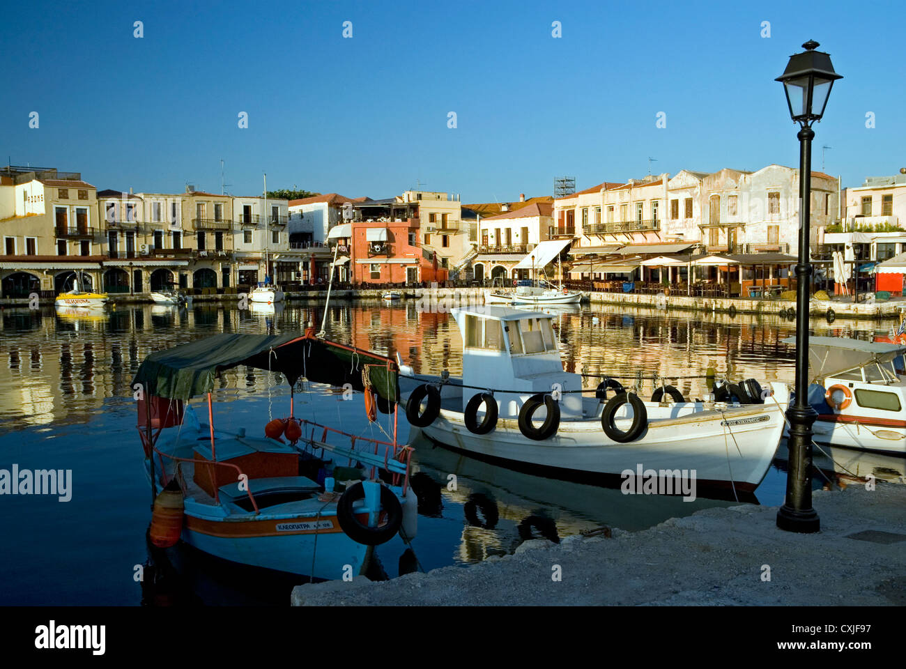 venetian harbour, rethymnon, crete, greece Stock Photo - Alamy