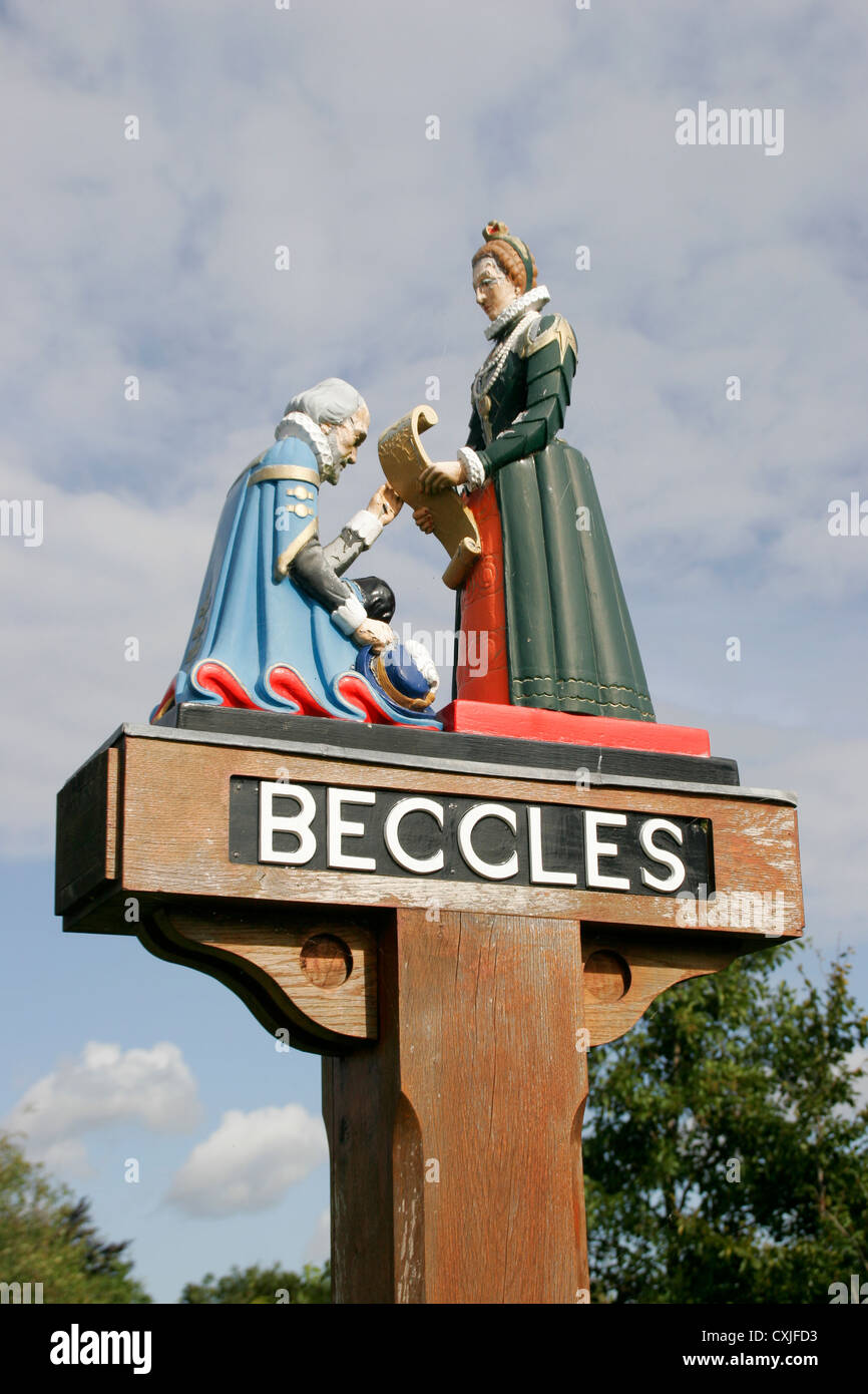 Beccles town sign hi-res stock photography and images - Alamy