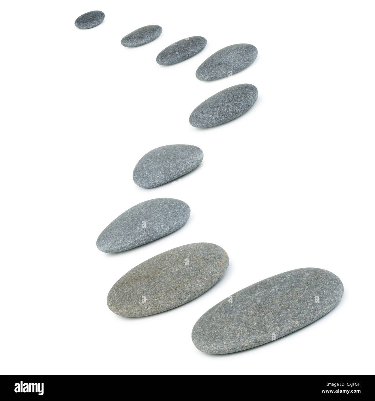 Black pebble spa path Cut Out Stock Images & Pictures - Alamy