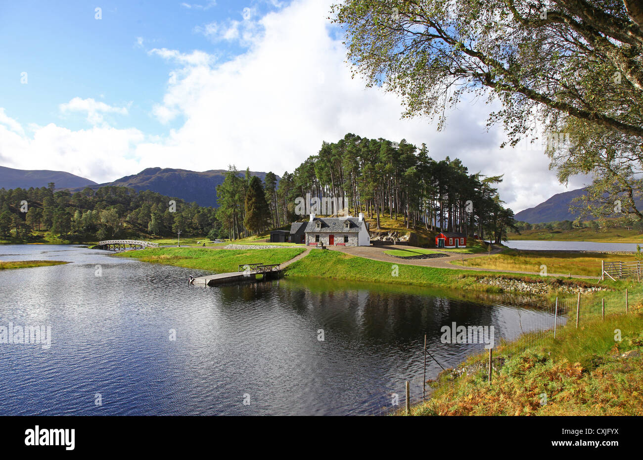 Looking towards Affric Lodge on Loch Affric Glen Affric Scottish ...