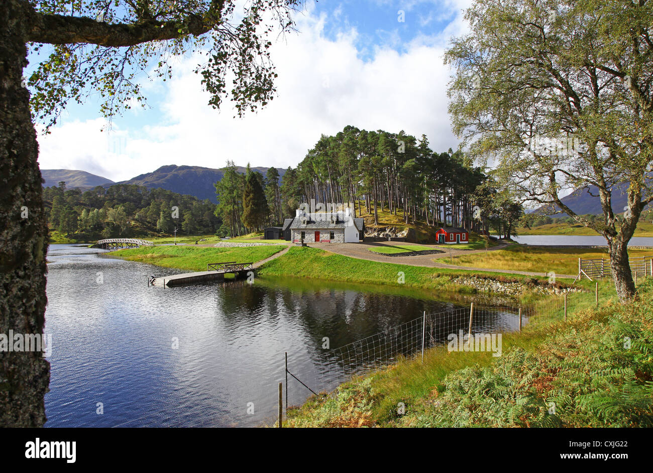 Looking towards Affric Lodge on Loch Affric Glen Affric Scottish ...