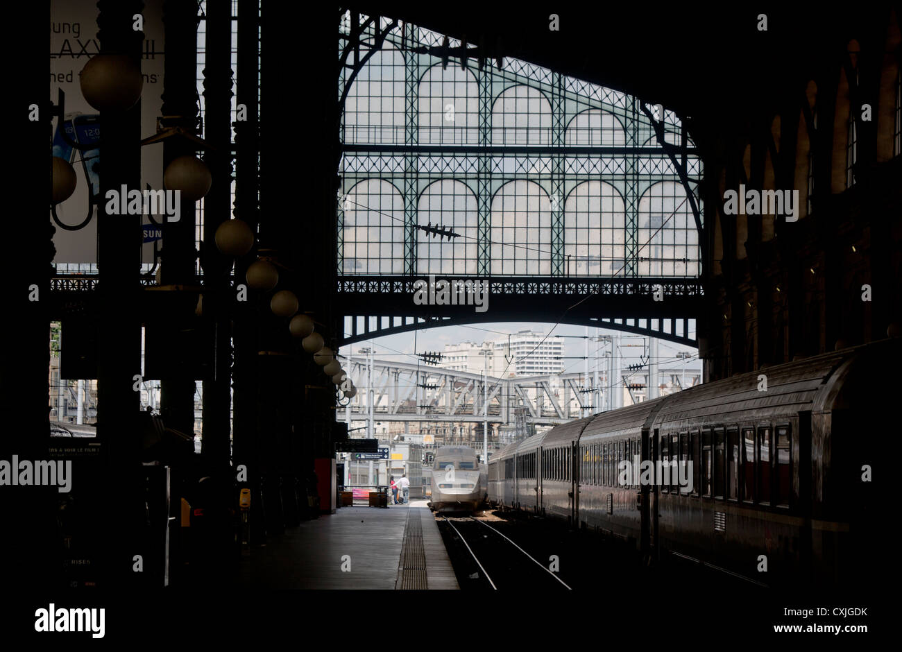 SNCF a silver French national rail network Train à Grande Vitesse TGV ...