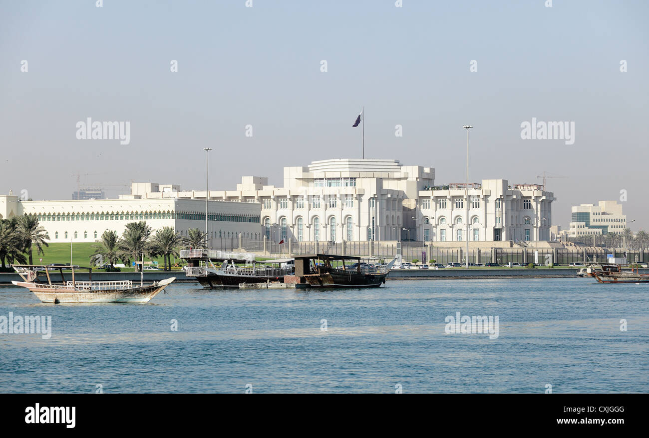 The Emir's administrative palace, the Emiri Diwan, in the centre of ...