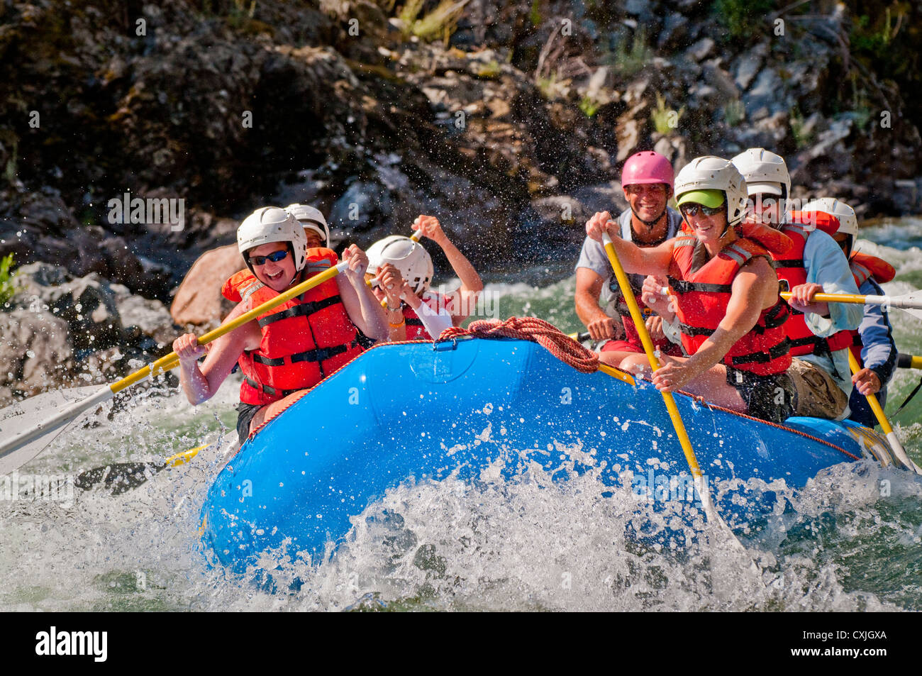 Whitewater Rafting the Middle Fork of the Salmon River on a beautiful ...