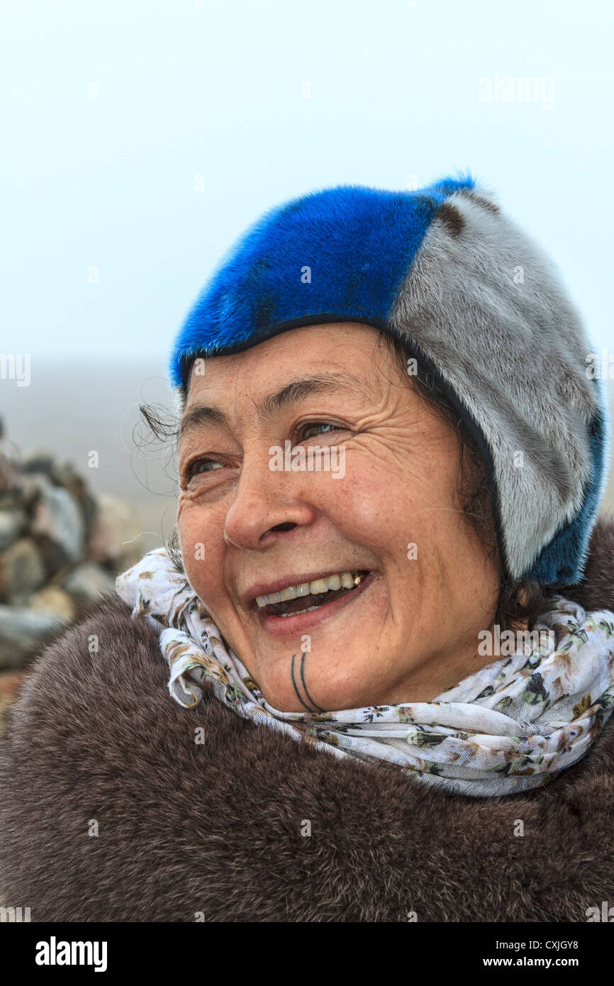 Modern Inuit woman with facial tattoos that in historic times were a ...