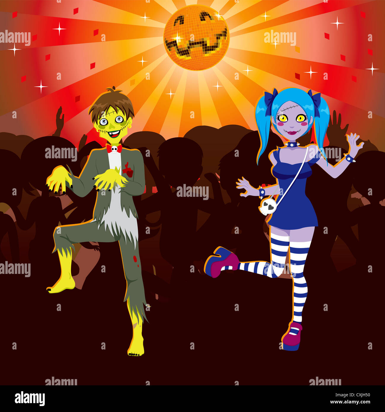 Cartoon Halloween Dance
