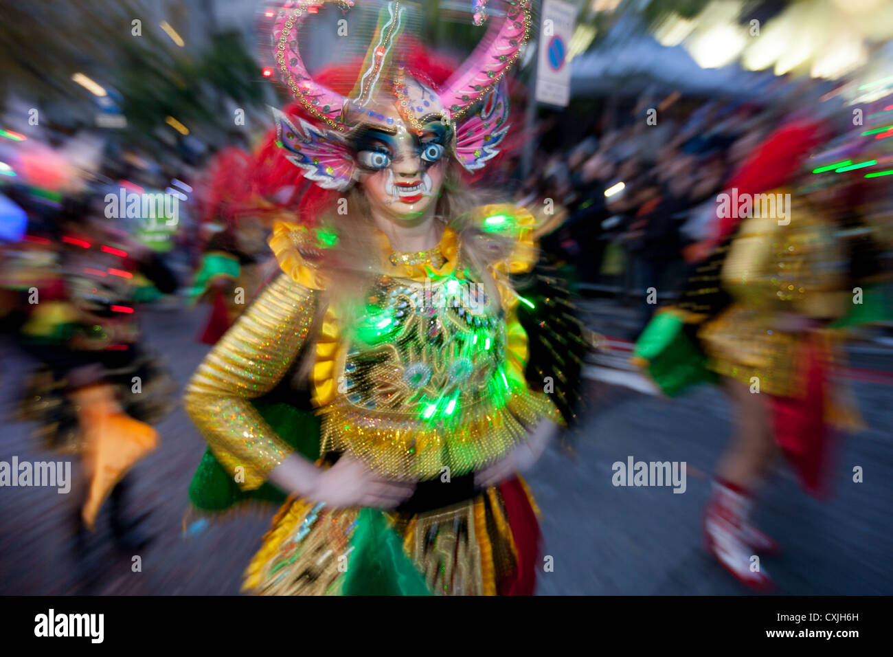 Dancers during street parade, Thames Festival, London Stock Photo - Alamy