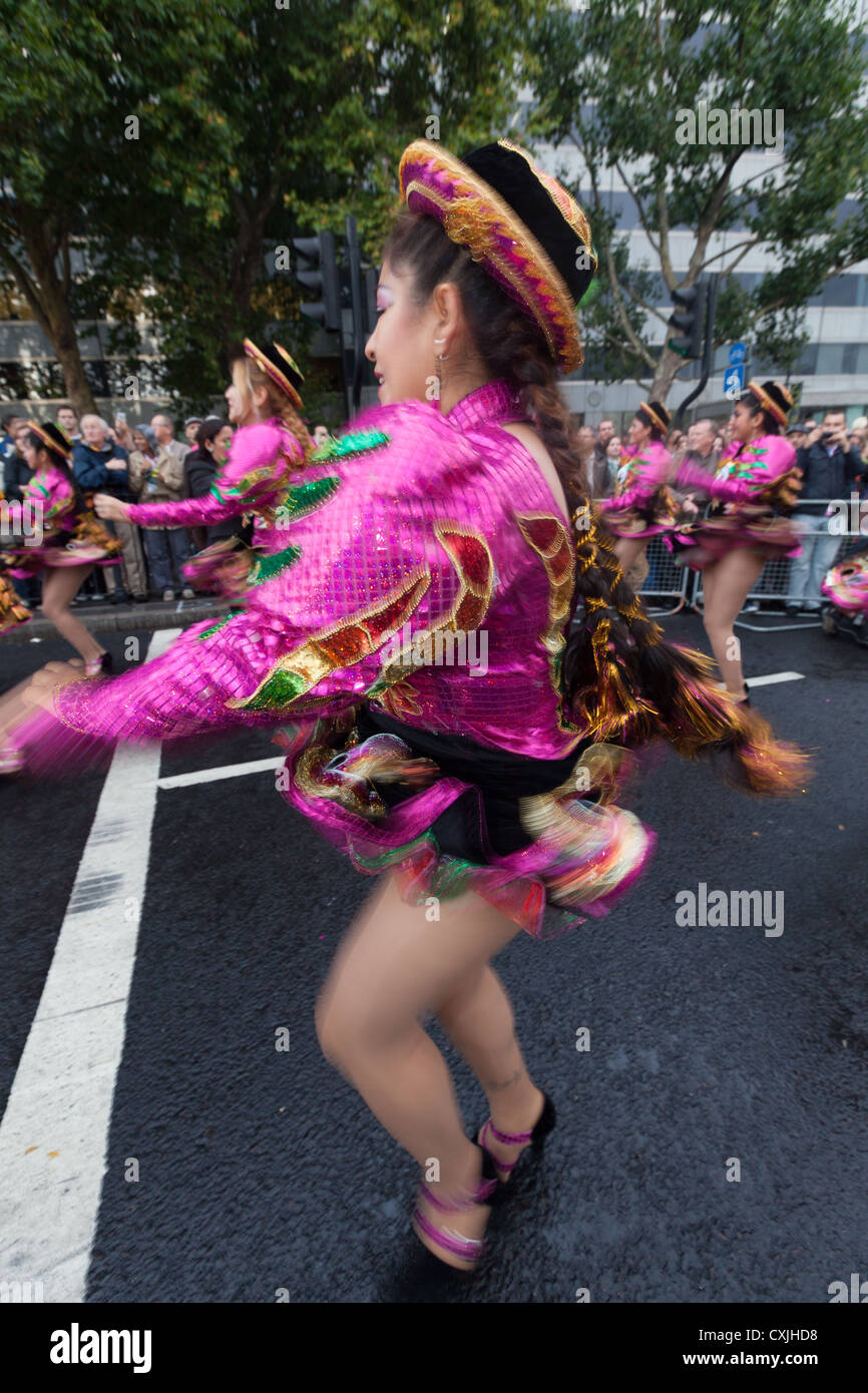 Dancers during street parade, Thames Festival, London Stock Photo - Alamy