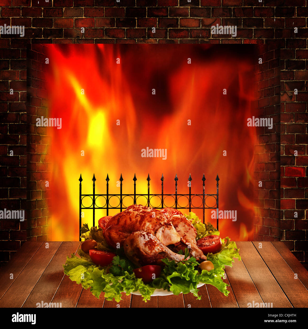 Grilled chicken. Abstract food backgrounds for your design Stock Photo ...