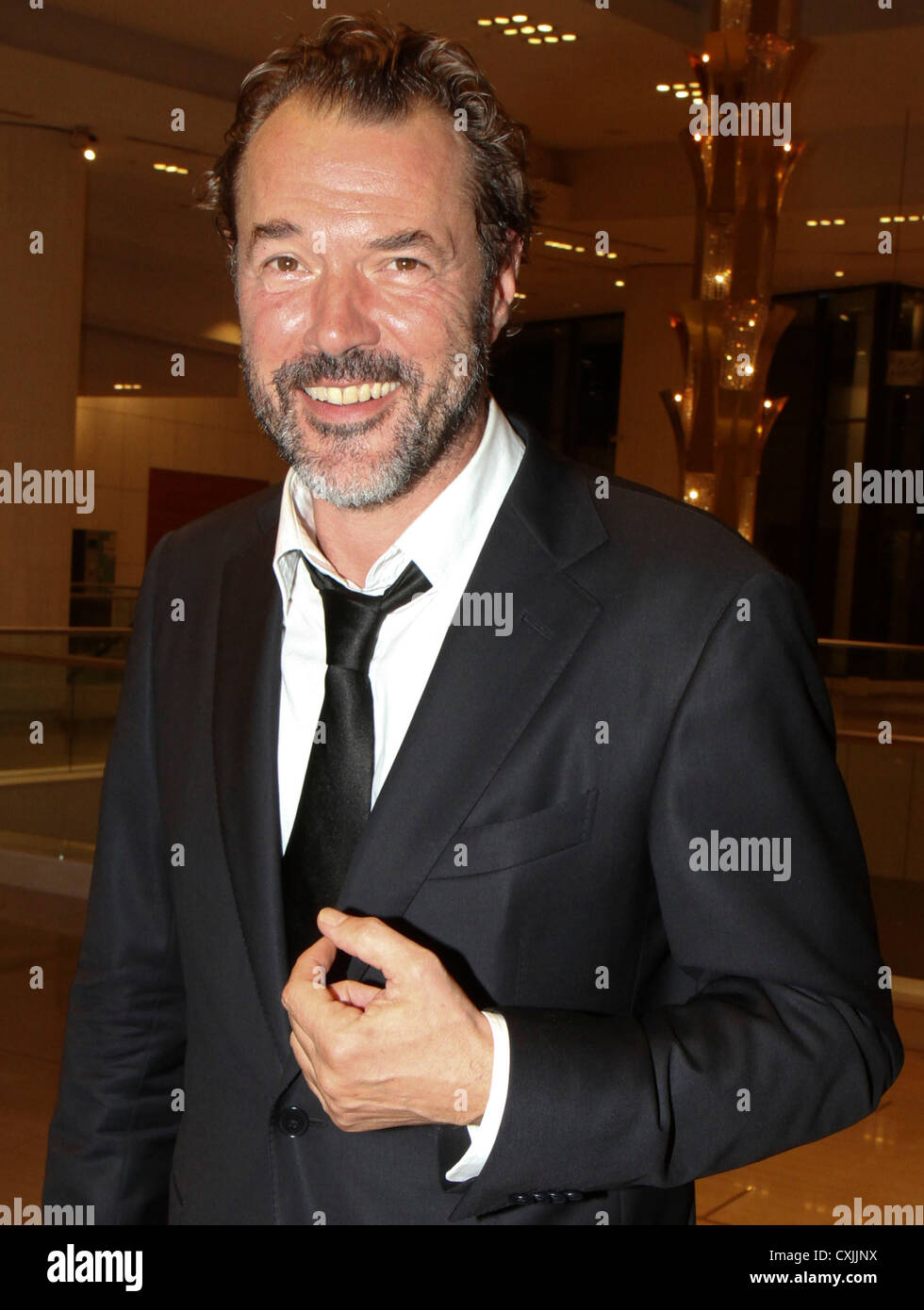 Actor SEBASTIAN KOCH(L), director IANNIS SMARAGDIS at the 'God Loves ...