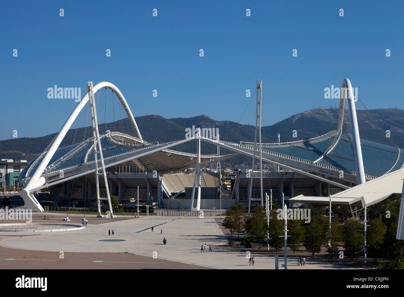 Greece, Attica, Athens, Maroussi, OAKA Olympic Stadium built in 2004 by ...