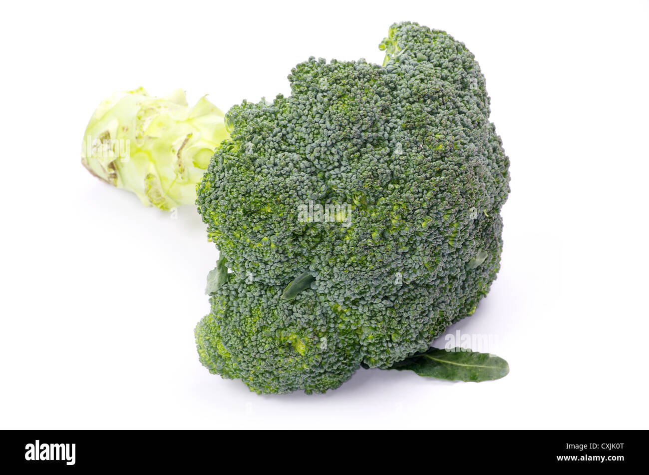 Ripe broccoli isolated on white Stock Photo - Alamy