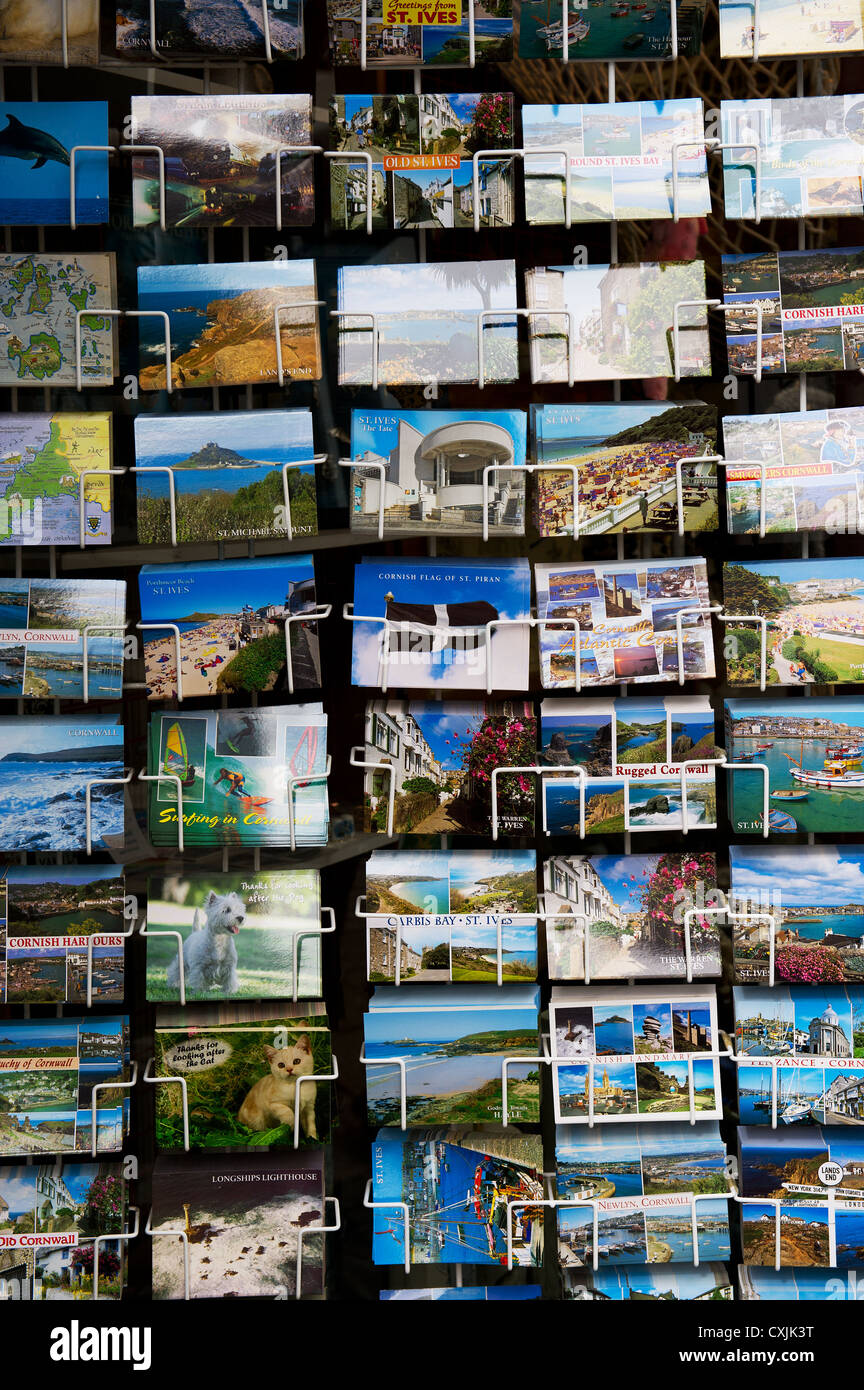 A selection of colourful postcards Stock Photo - Alamy