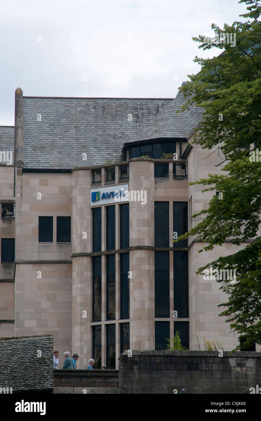 Aviva office in York from the River Ouse Stock Photo - Alamy