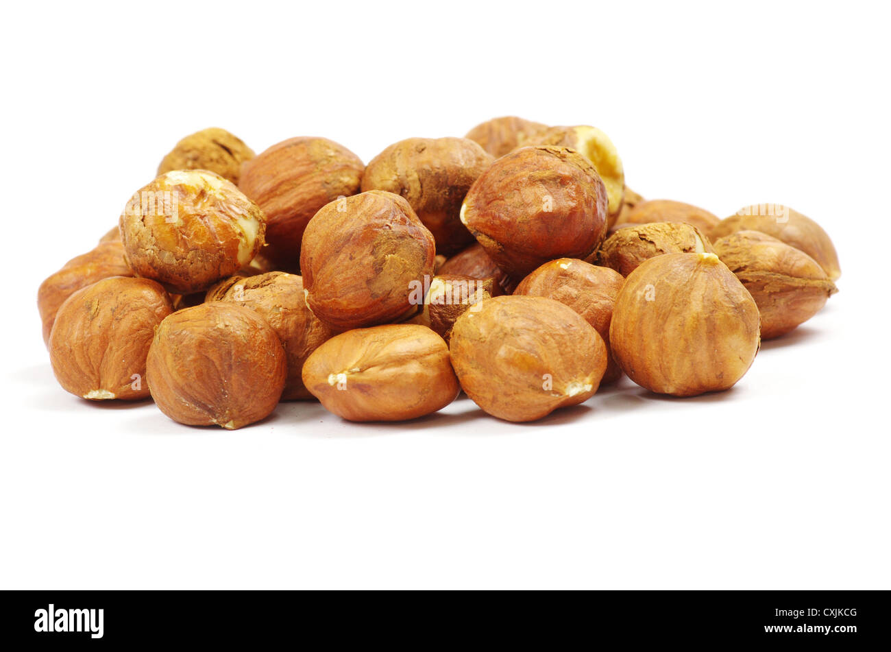 hazelnuts isolated on white background Stock Photo - Alamy