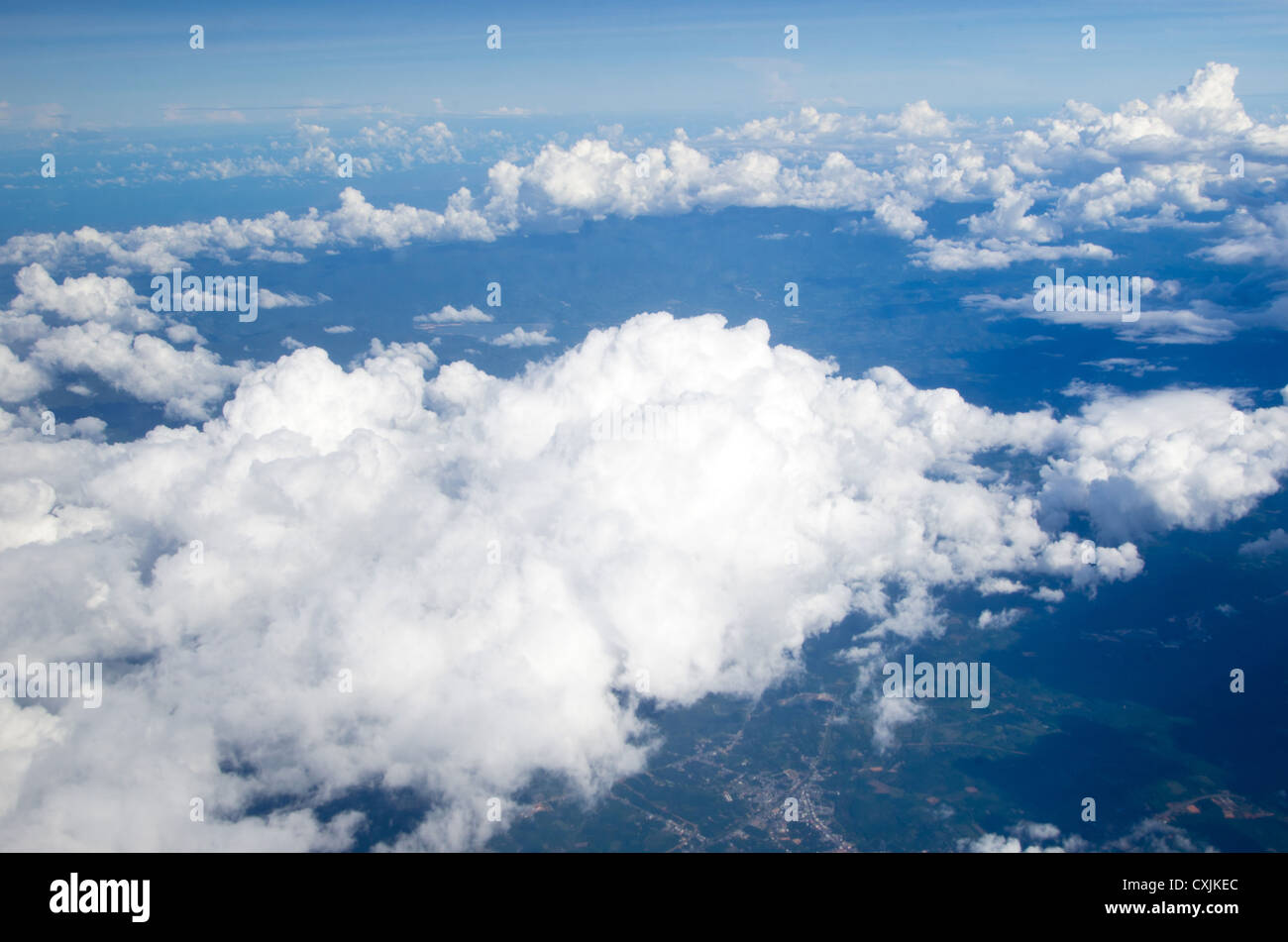 Aerial sky and clouds background Stock Photo - Alamy