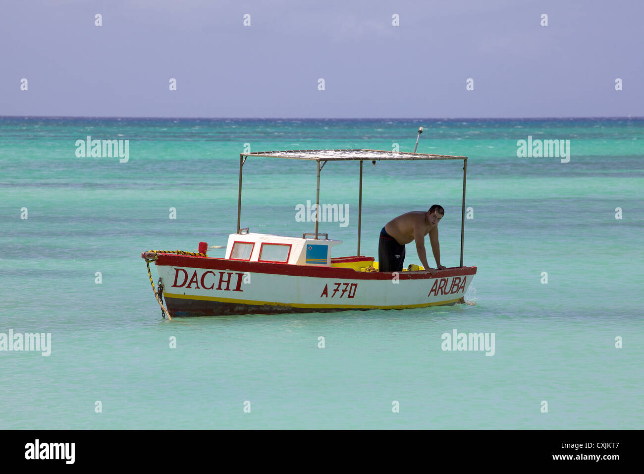 A Fishing Boat of the Caribbean called Dachi A770 Stock Photo - Alamy