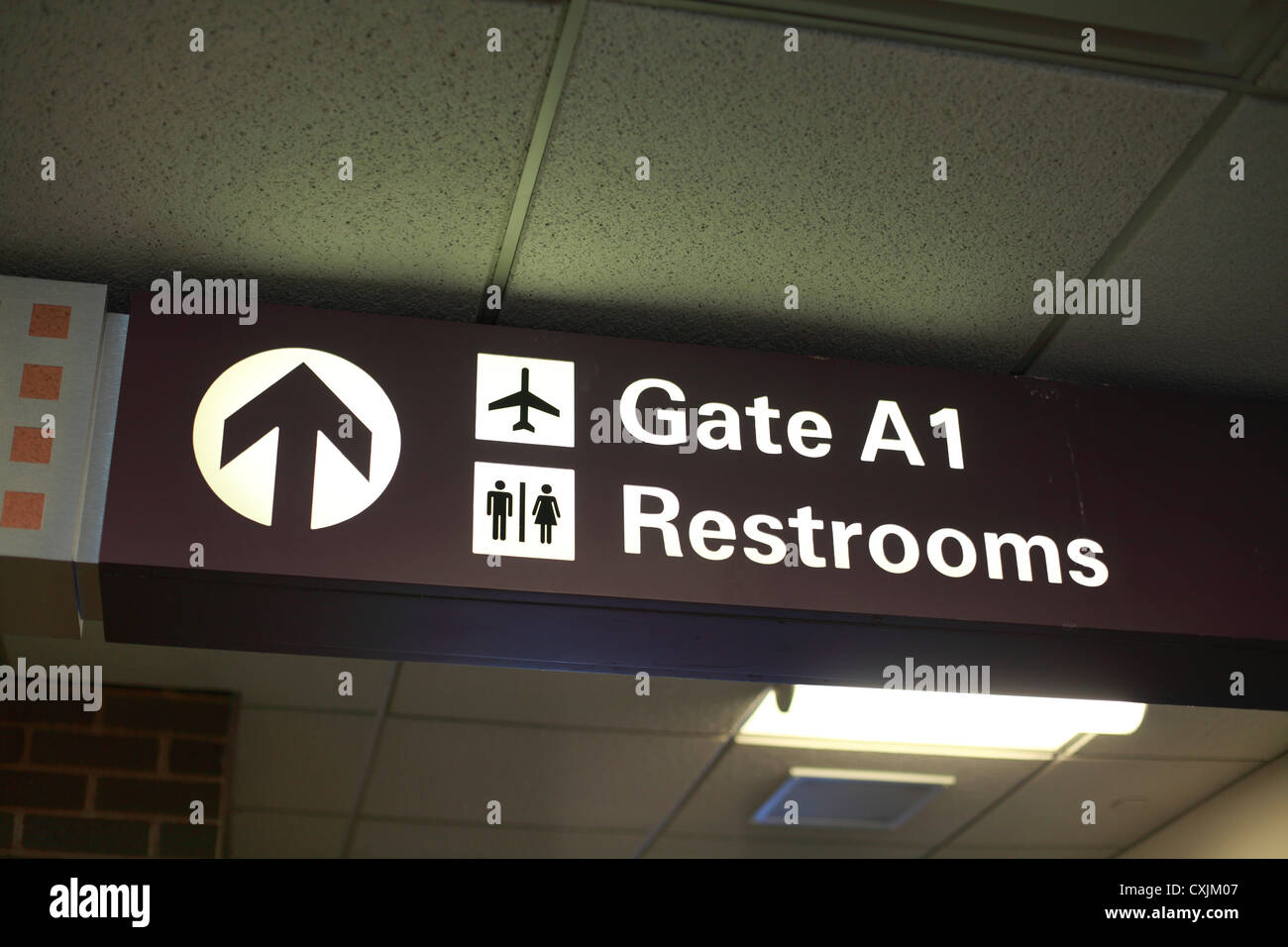 Passenger Sign In Albany Airport Terminal Building Stock Photo - Alamy
