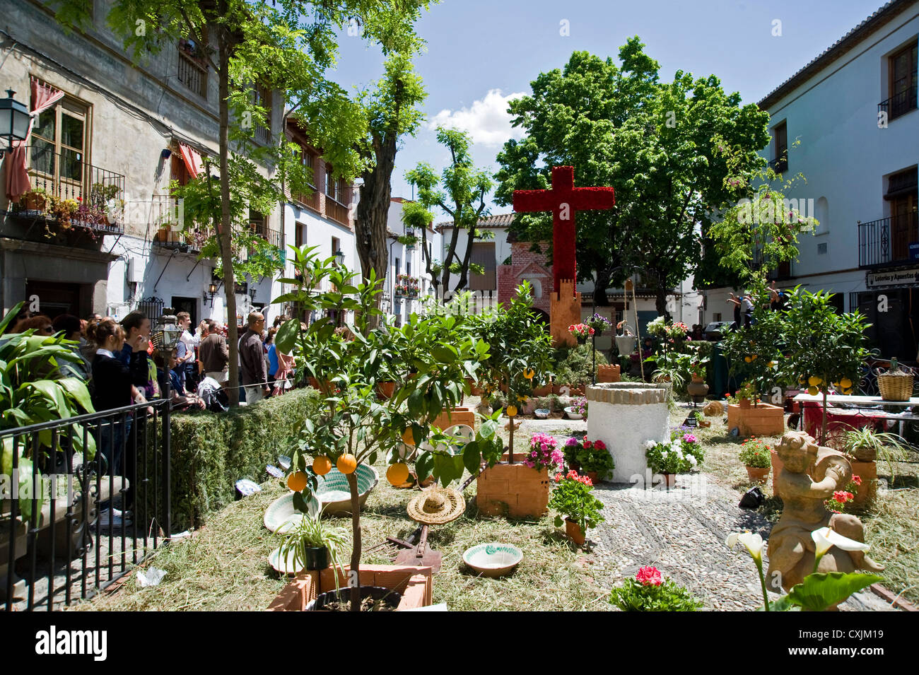 'Dia de la Cruz' / Day of the Cross festival, Granada, Spain Stock ...