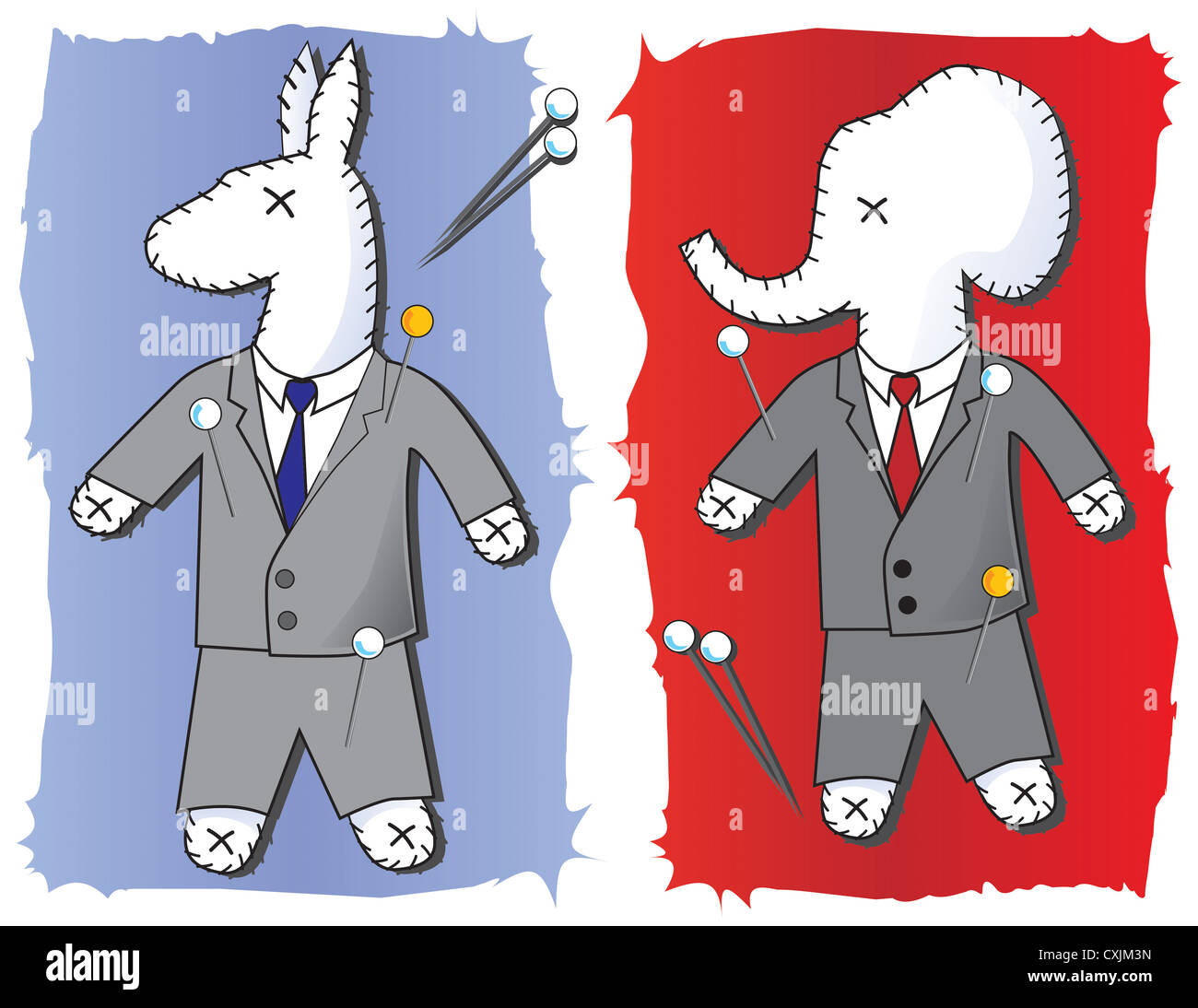 Concept drawing of Political Voodoo Dolls in the Shape of the ...