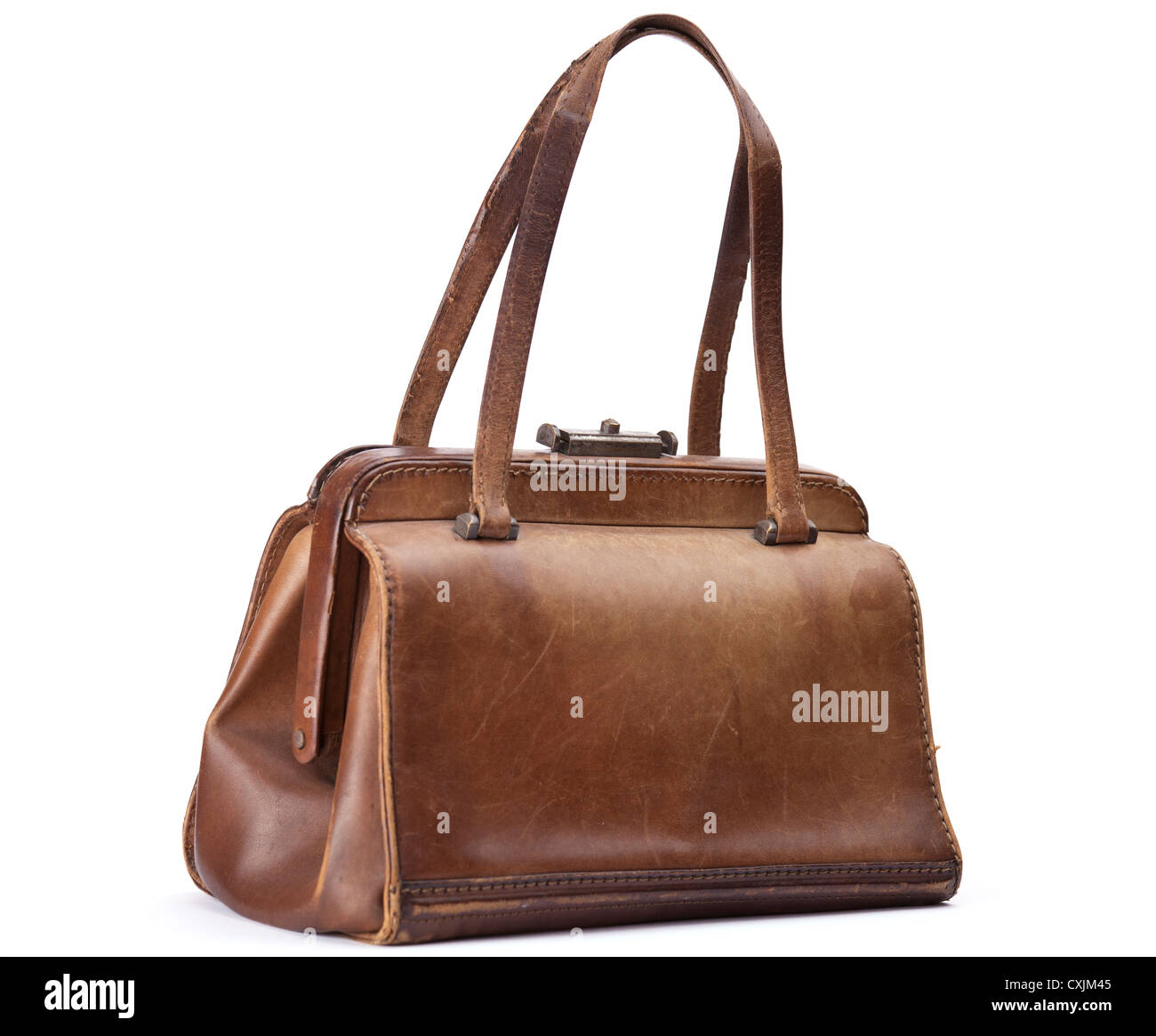 old woman bag.Isolated on white Stock Photo - Alamy