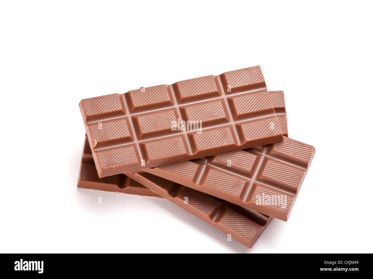 blocks of chocolate isolated on white background Stock Photo - Alamy