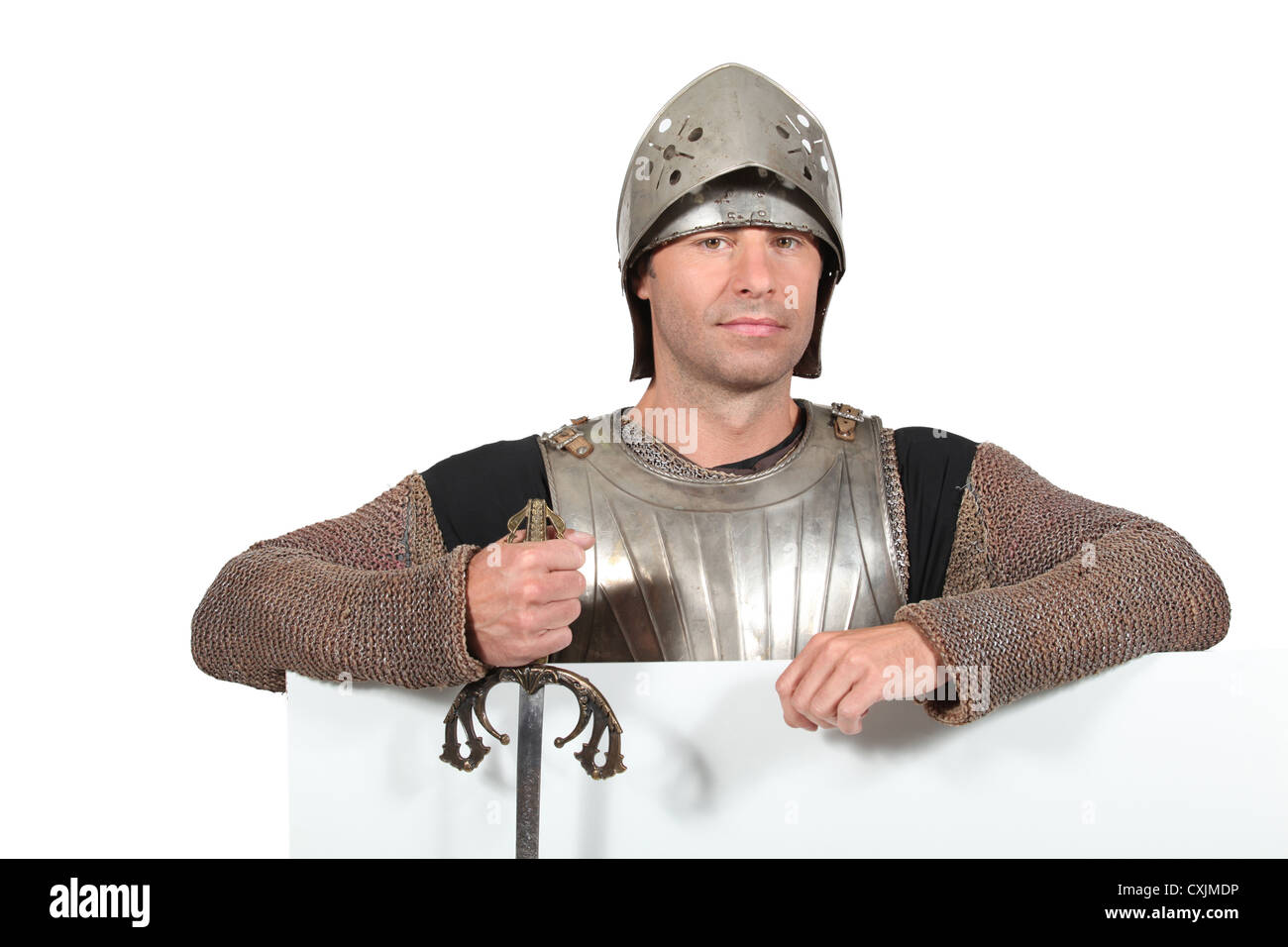 Man dressed as a knight Stock Photo - Alamy
