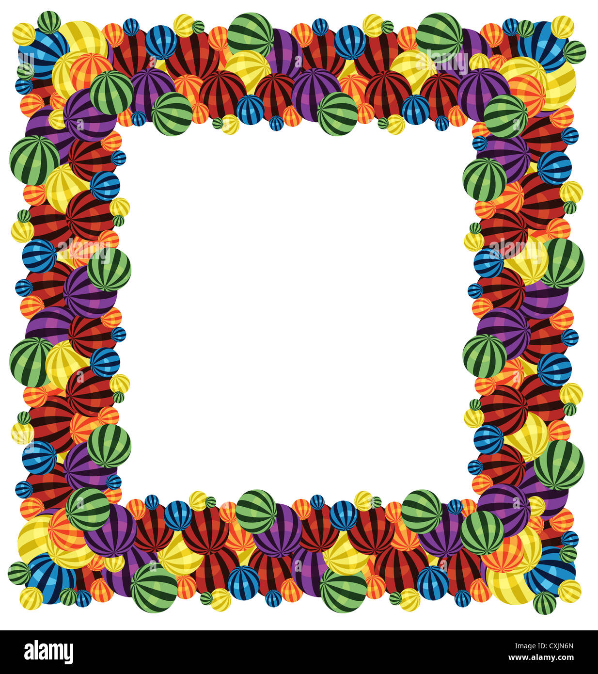 Vector illustration of many colorful balls pattern brush Stock Photo ...