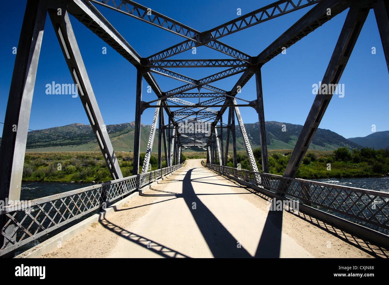 Three Dollar Bridge on the Madison River in Montana Stock Photo - Alamy