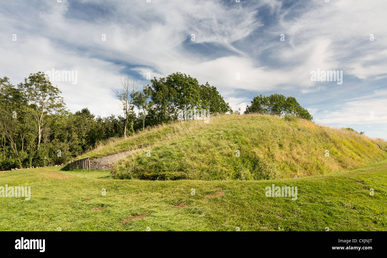 Prehistoric barrow known as Belas Nap on Cleeve Hill in Gloucestershire ...