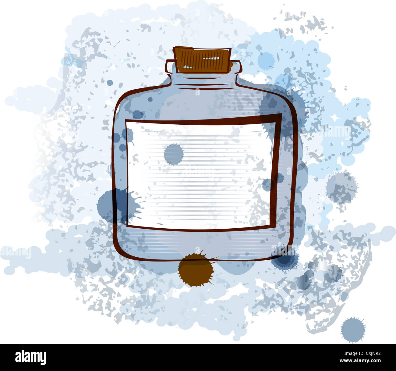 Vector illustration of an old fashioned water colored jar Stock Photo ...