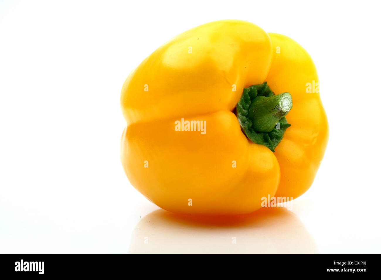 yellow paprika isolated on white Stock Photo - Alamy