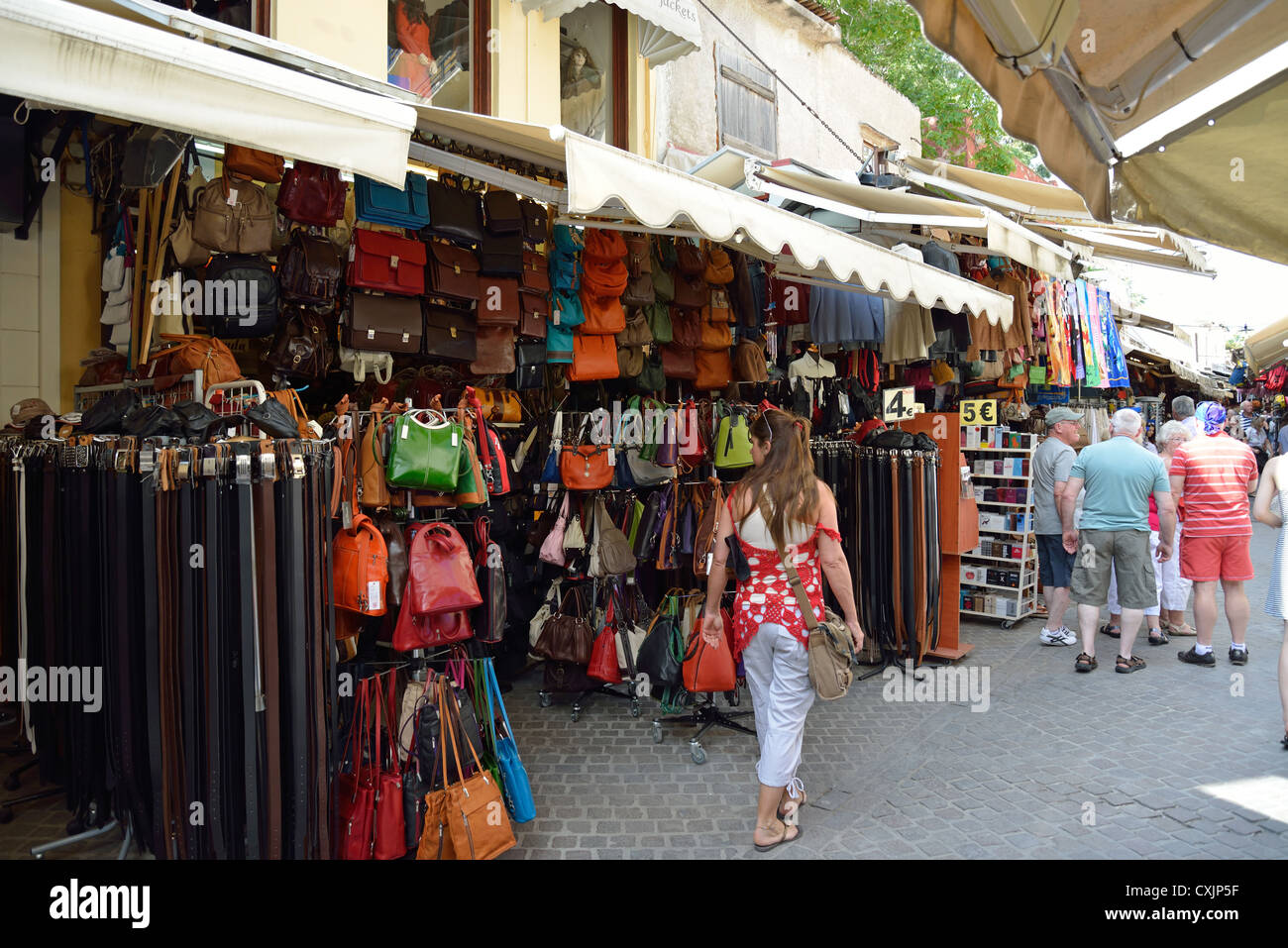 Leather shops in Skrydlof Str. (Leather Street), Chania, Chania ...
