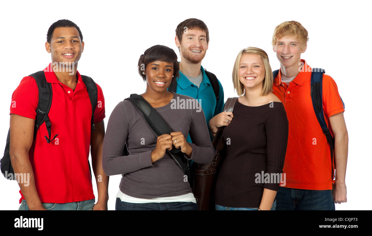 Diverse College Students On Campus