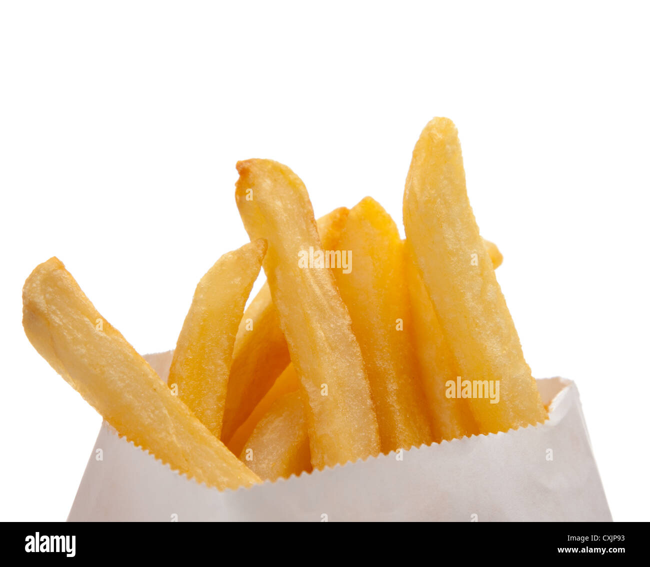 French fries on a white background Stock Photo - Alamy