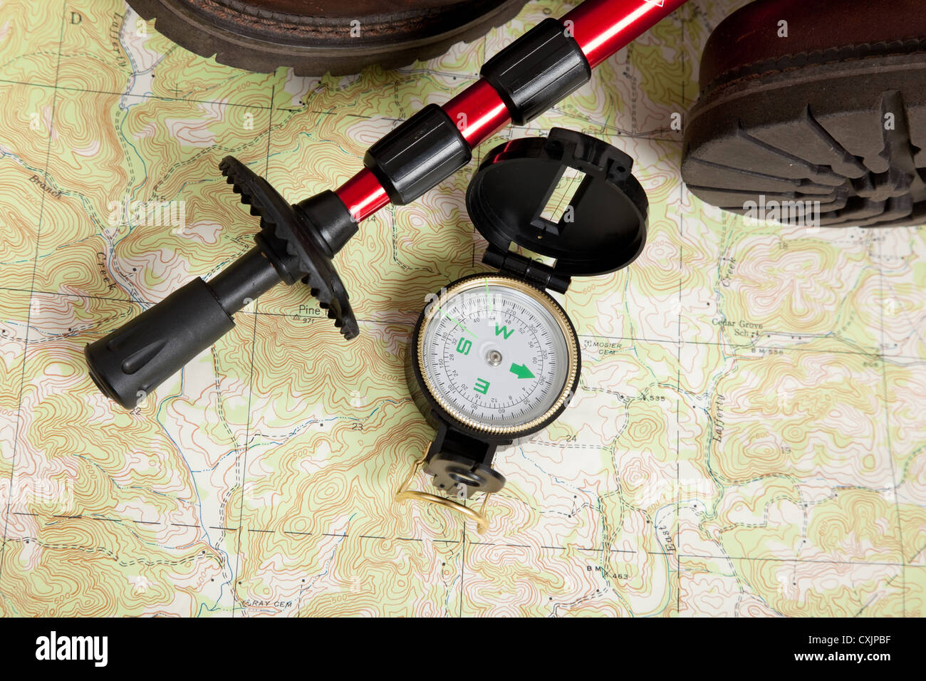 Walking trails map hi-res stock photography and images - Alamy