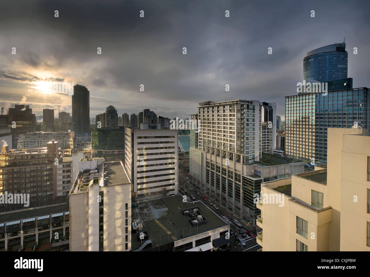 Sunrise Over Downtown Vancouver BC Canada Cityscape Stock Photo - Alamy