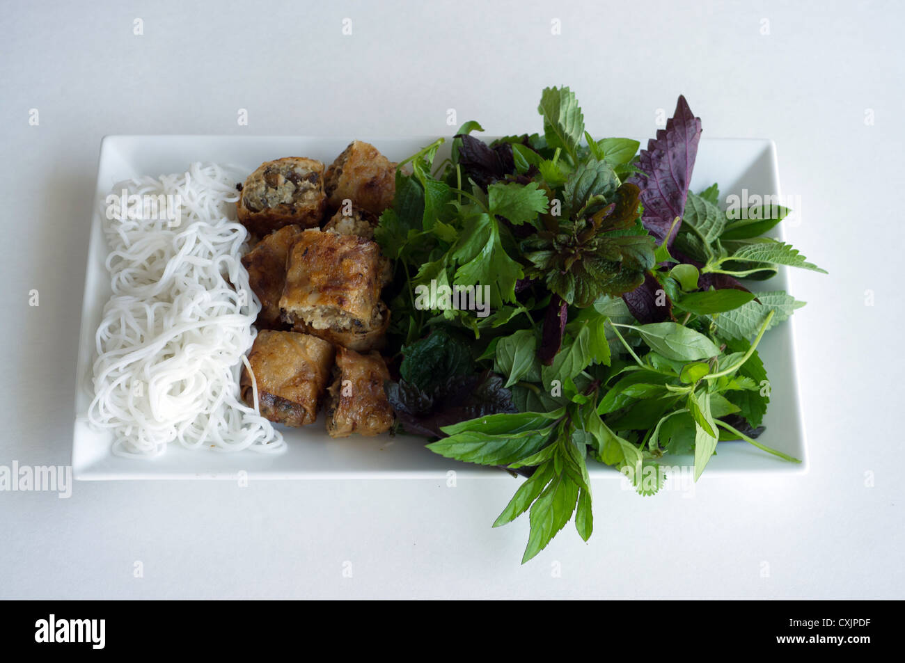 Imperial rolls, Vietnamese plate meal vegetable cha gio Stock Photo - Alamy