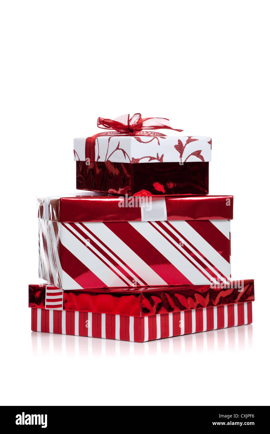 Wrapping presents background Cut Out Stock Images & Pictures - Alamy