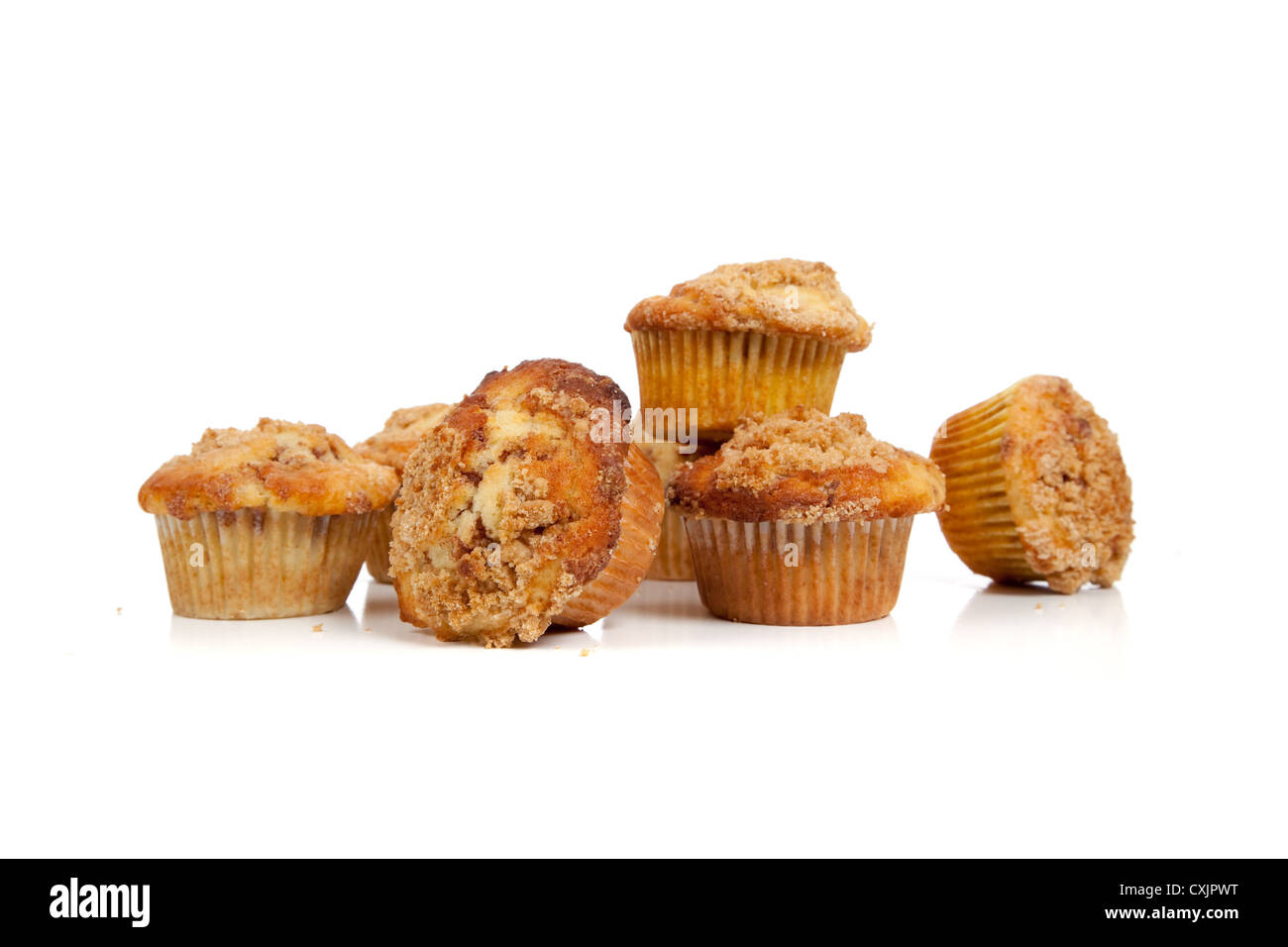 row of spiced muffins on a white background Stock Photo - Alamy