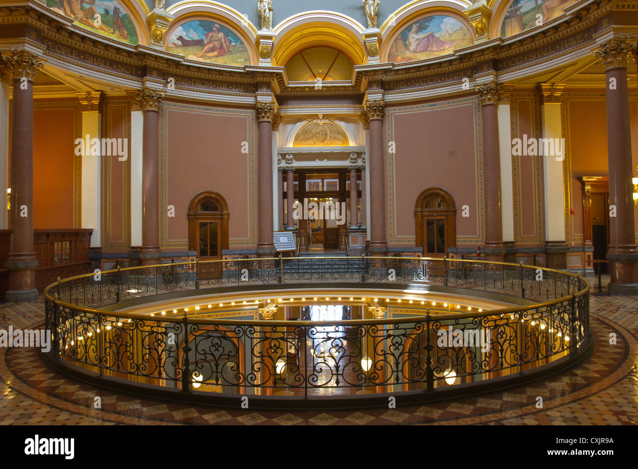 Rotunda entrance to the House of Representatives chamber in the Iowa ...